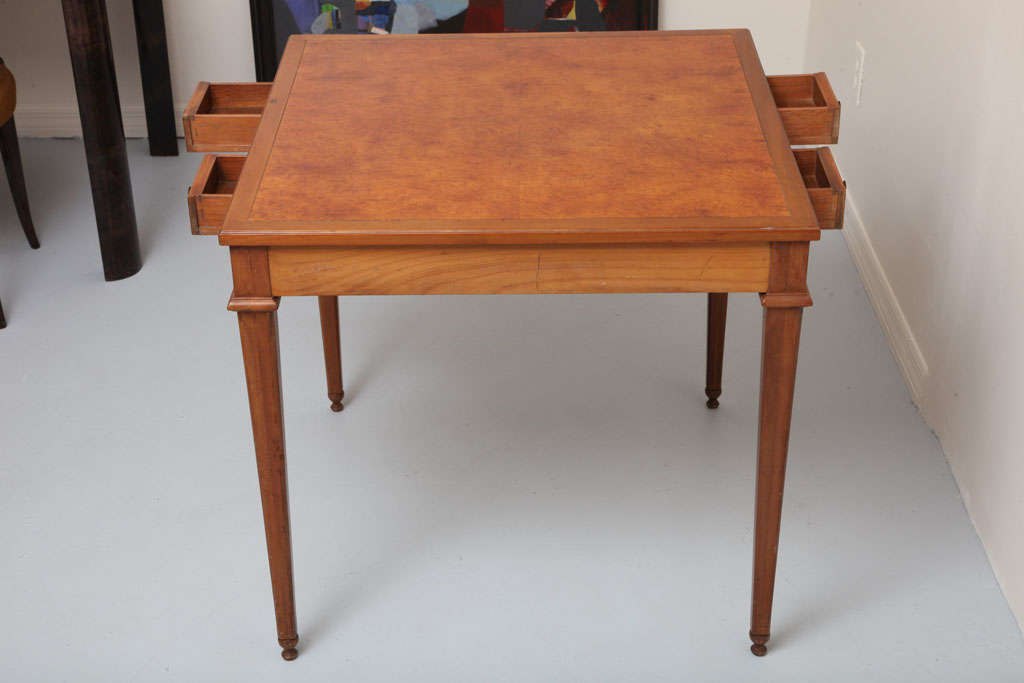 Baker Burlwood Game Table at 1stDibs