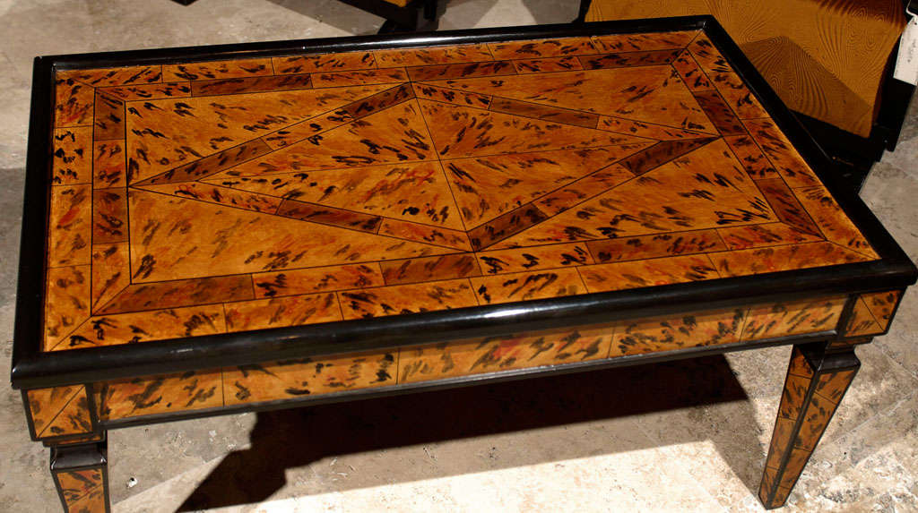 Hand Painted Coffee Table at 1stDibs