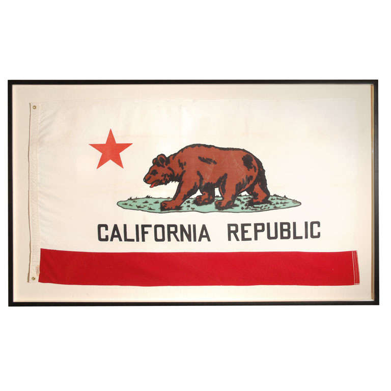 Large Vintage California State Flag at 1stDibs