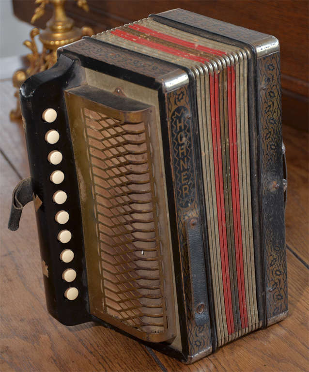 Antique French Accordion For Sale at 1stDibs