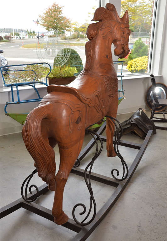 Unique Adult size Carnival Rocking Horse For Sale at 1stDibs
