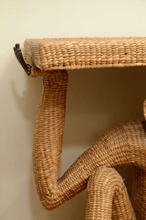 Rare wicker monkey console table by Mario Lopez Torres at 1stDibs ...