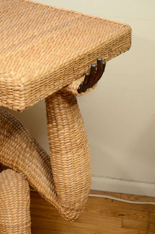 Rare wicker monkey console table by Mario Lopez Torres at 1stDibs ...
