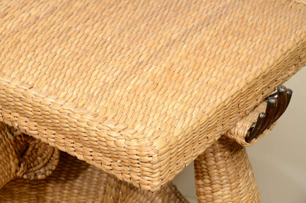 Rare wicker monkey console table by Mario Lopez Torres at 1stDibs ...