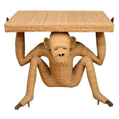 Rare wicker monkey console table by Mario Lopez Torres at 1stDibs ...