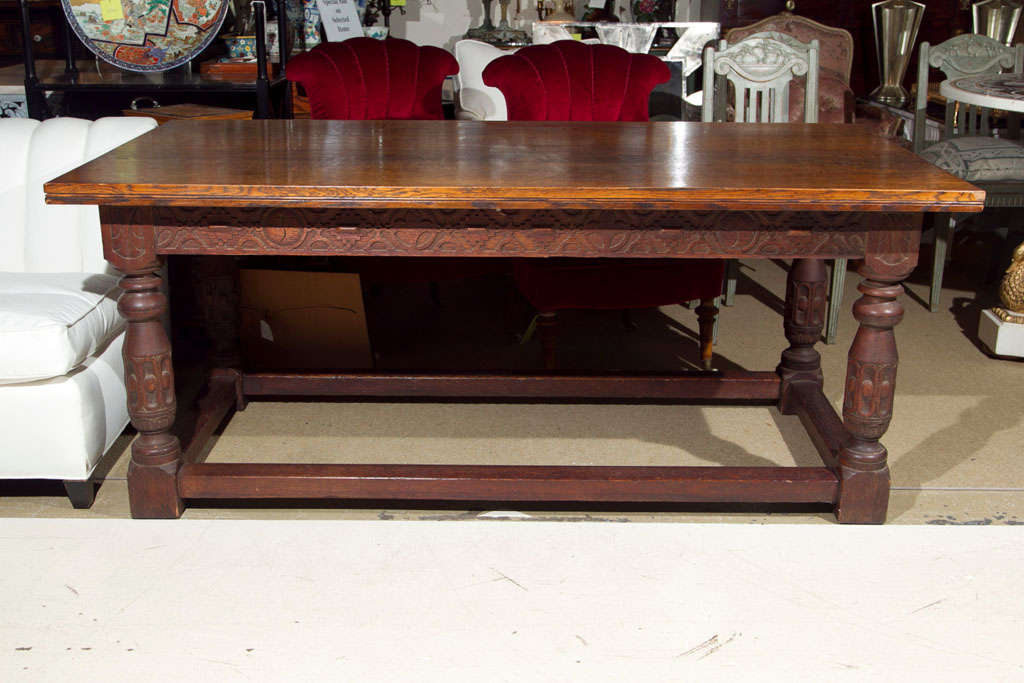 Antique Jacobean Library Table/Desk at 1stDibs | stickley dining table