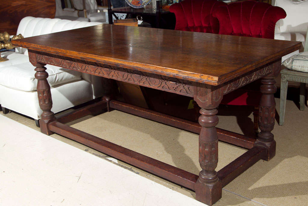 Antique Jacobean Library Table/Desk at 1stDibs | stickley dining table