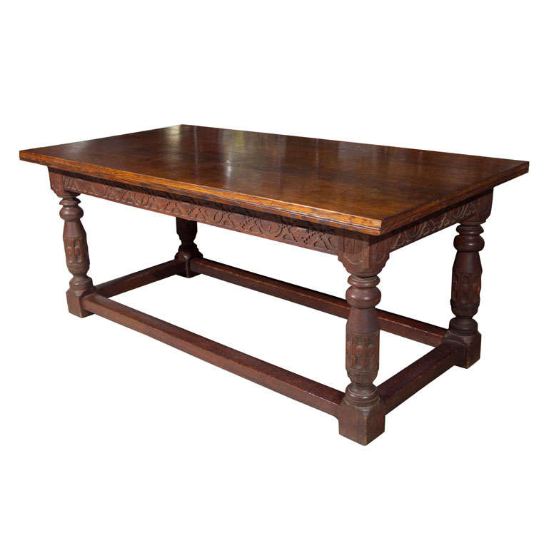 Antique Jacobean Library Table/Desk at 1stDibs | stickley dining table
