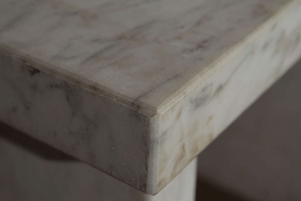 Marble Slab Table - Industrial Design at 1stDibs
