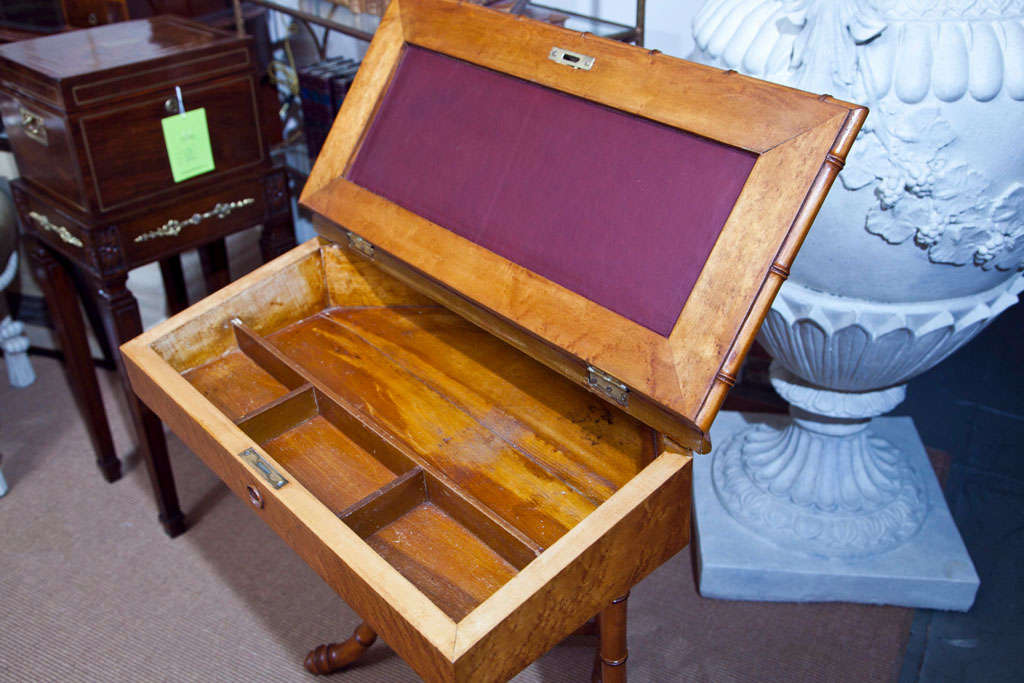 Maple Faux Bamboo Corner Desk at 1stDibs | corner desk maple