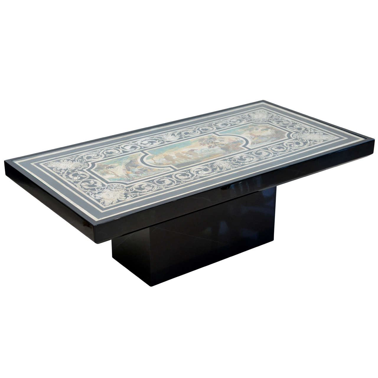 An inlaid marble and scagliola table top For Sale at 1stDibs