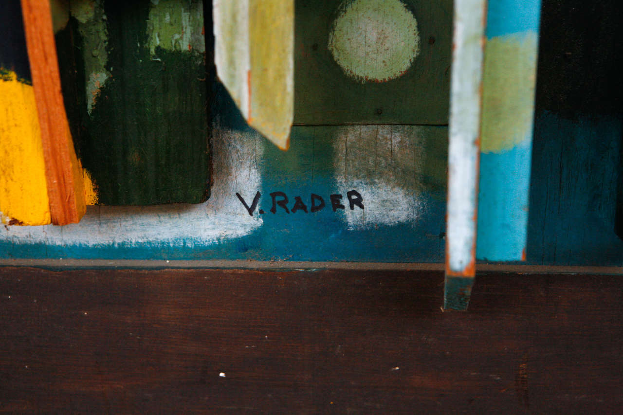 Painted Wood Relief Sculpture by Vernon Rader at 1stDibs | vernon rader ...
