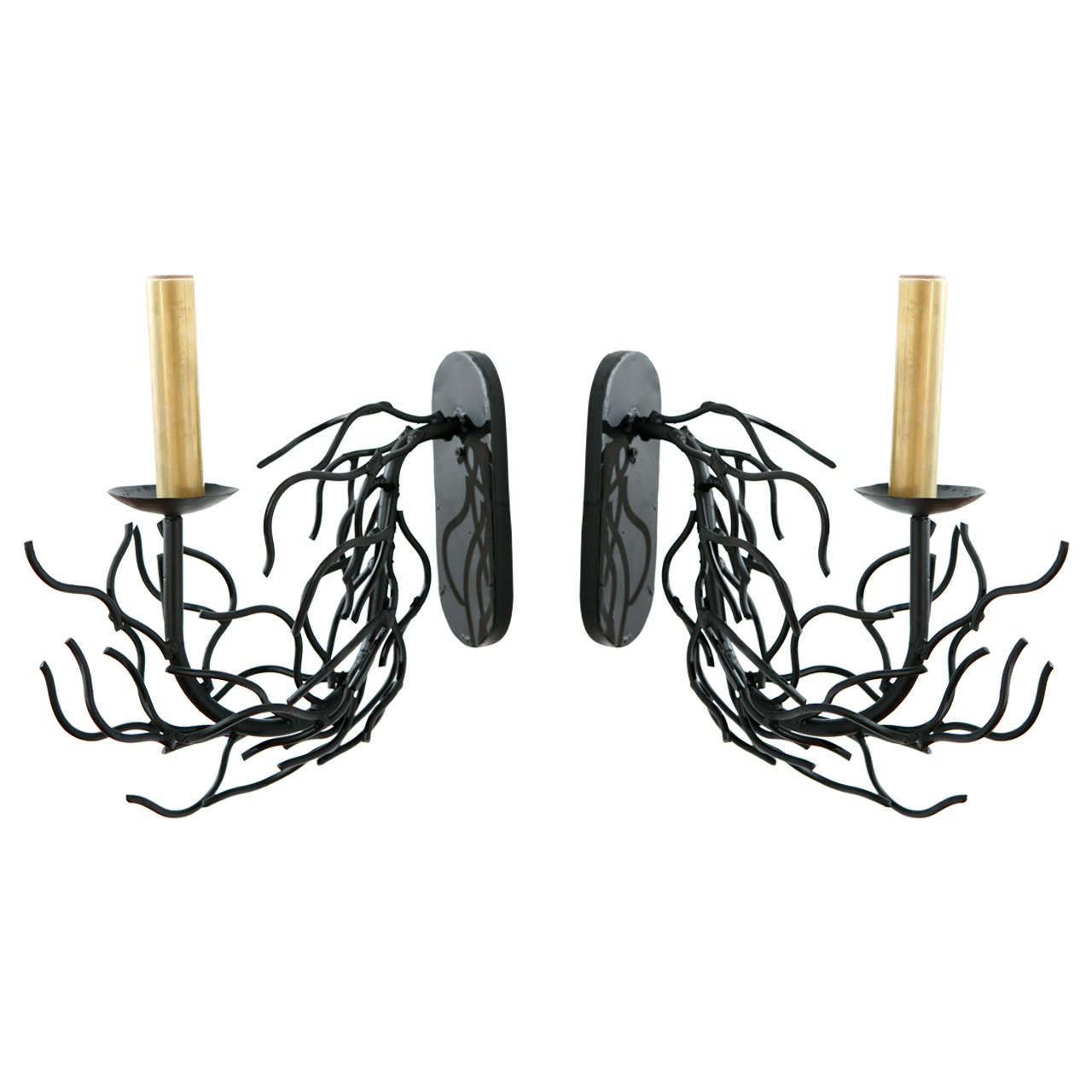 A Pair of Faux Coral Wall Sconces at 1stDibs | coral sconces