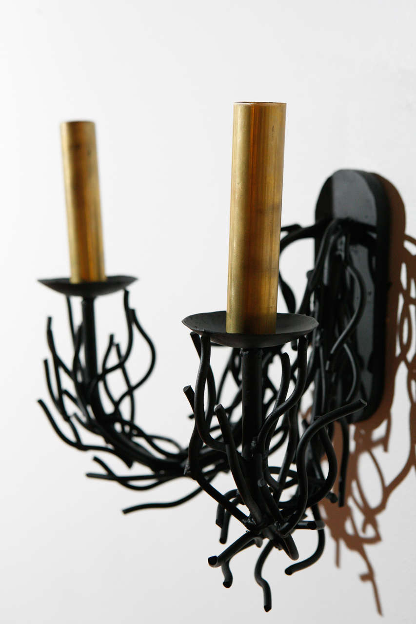 One Double Faux Coral Sconce For Sale at 1stDibs