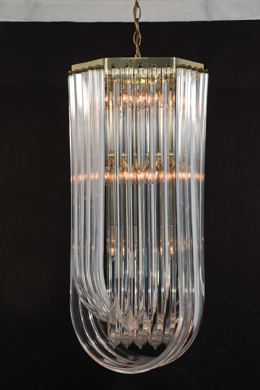 1960s Lucite Chandelier at 1stDibs