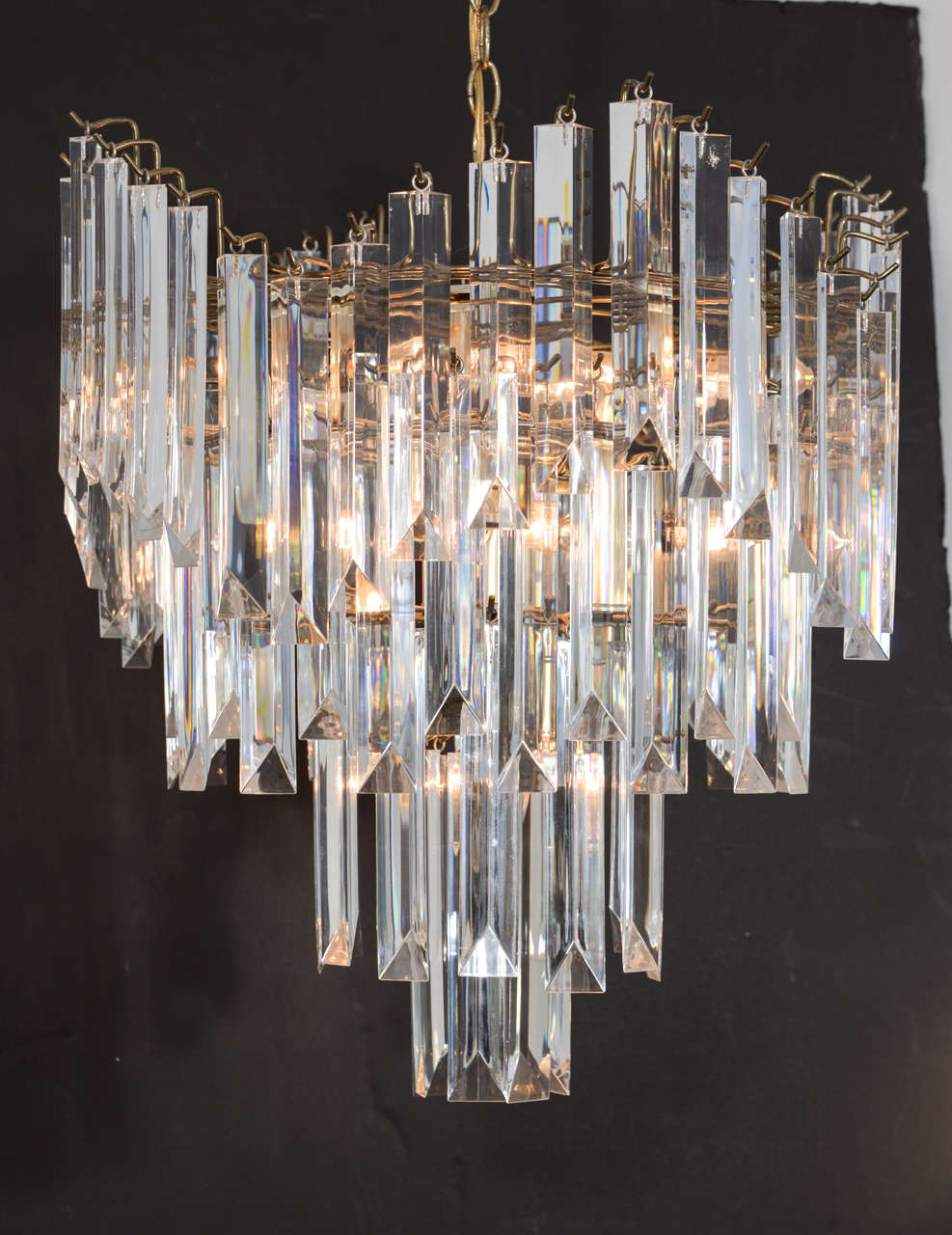 1960s Lucite Chandelier For Sale at 1stDibs