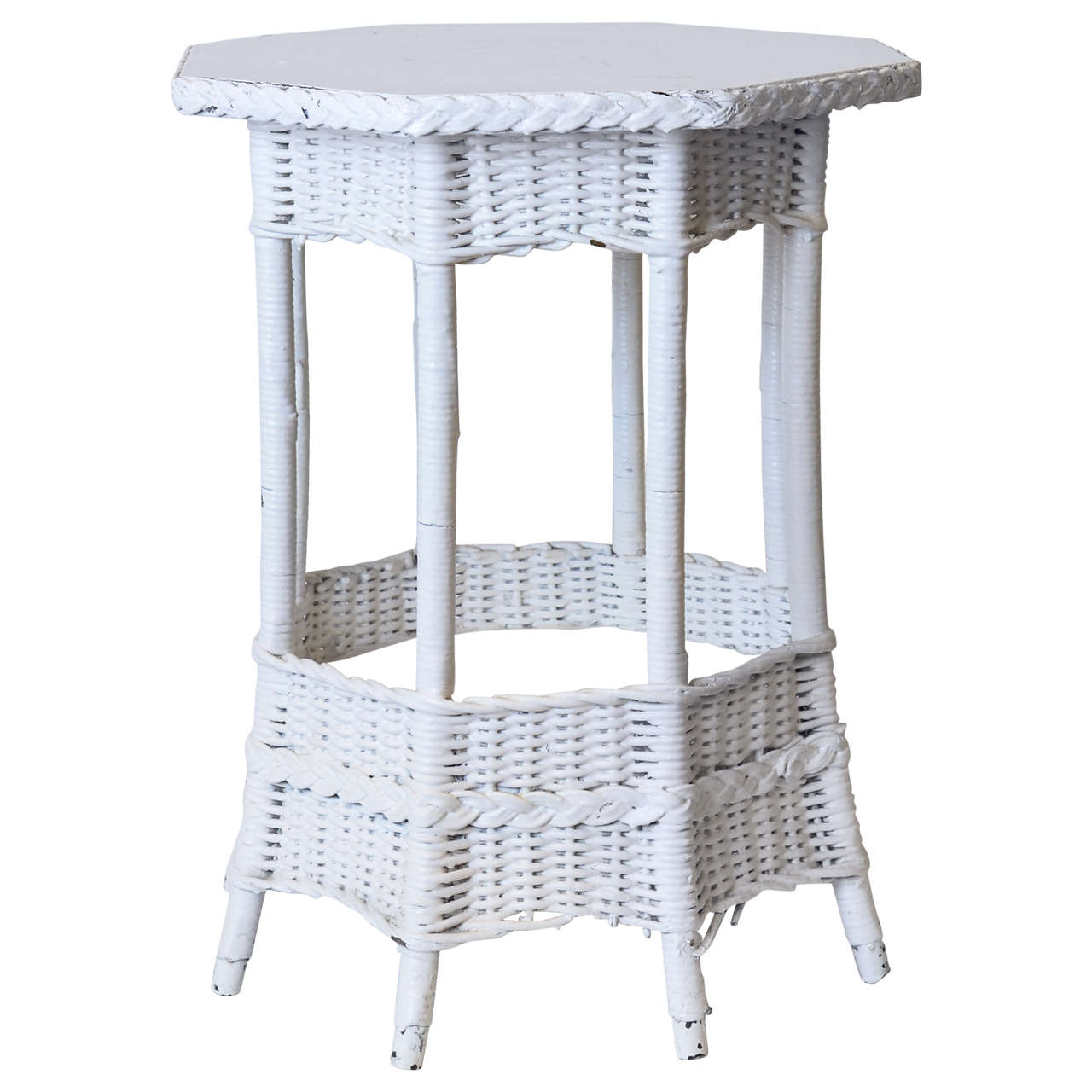 American Vintage Wicker Table circa 1910-1920 at 1stDibs