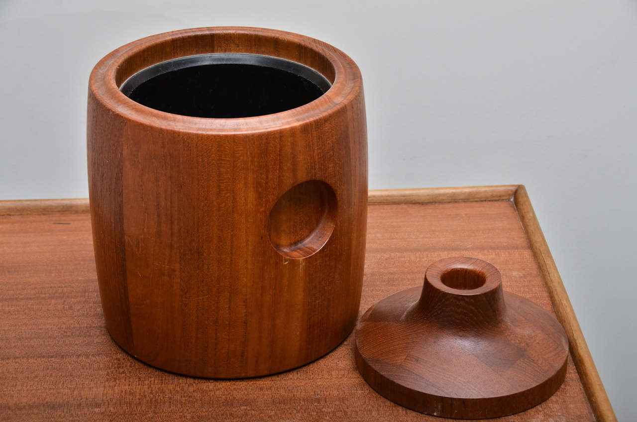 Midcentury Teak Ice Bucket at 1stDibs