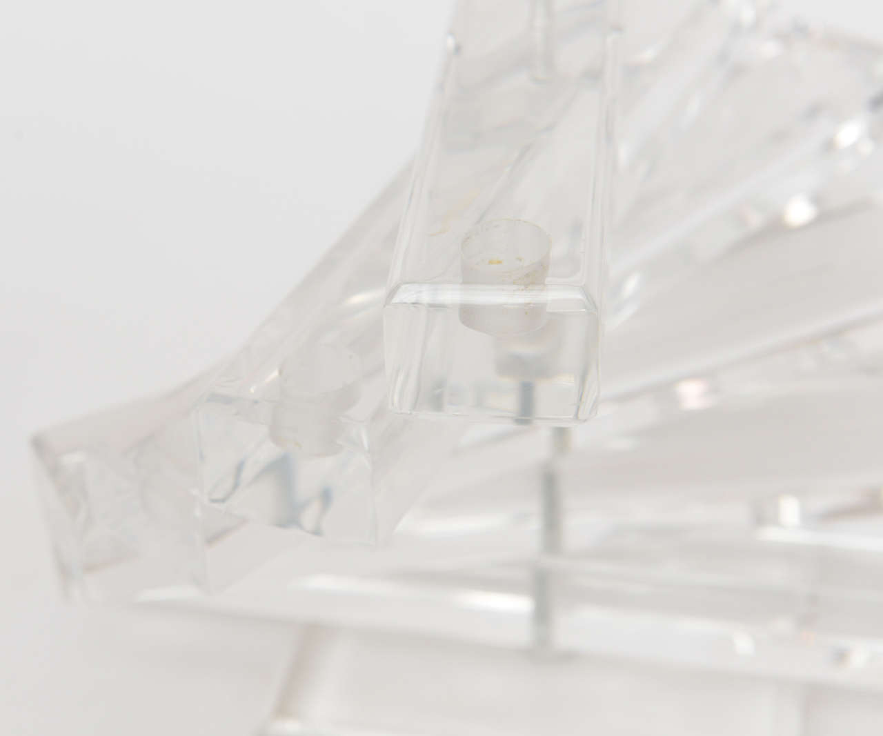 Lucite "Spiral Staircase" Sculptural 12-Light Candelabra For Sale at ...