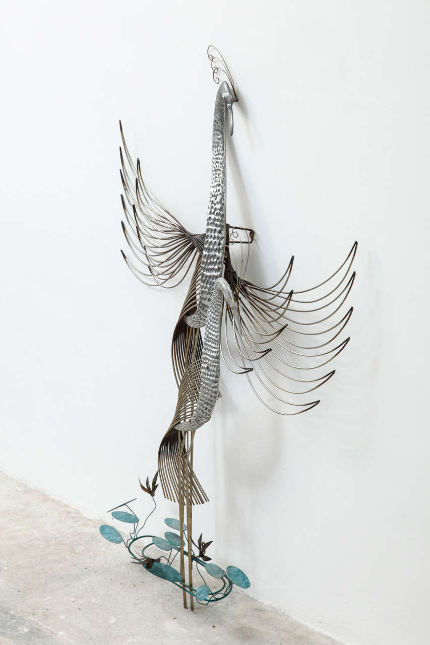 Curtis Jere Crane Birds Metal Art Sculpture, Mid-Century at 1stDibs ...
