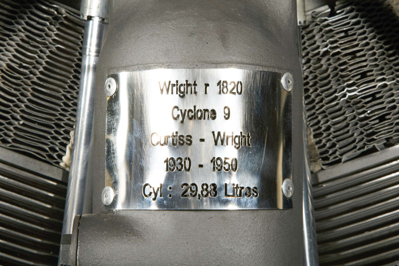 Rare Wright R 1820 Cyclone 9 Plane Engine at 1stDibs