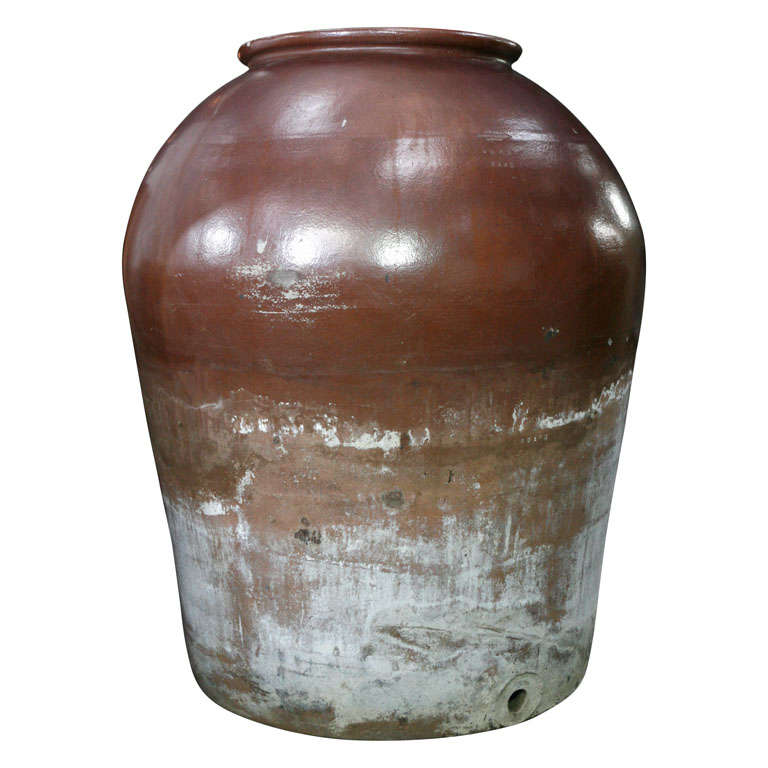 Monumental Salt Glazed Ceramic Vat at 1stDibs