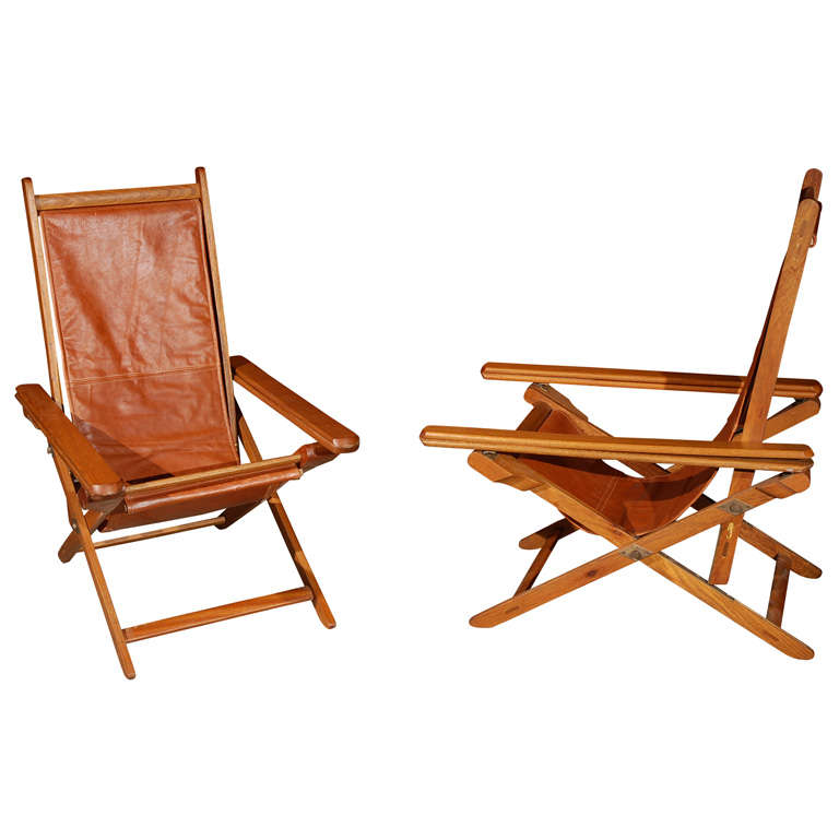 Campaign Style Folding Chairs For Sale at 1stDibs | campaign folding ...