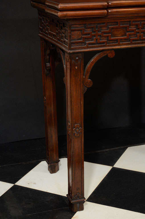 18th Century Chinese Chippendale Fold Over Card Table For Sale at ...