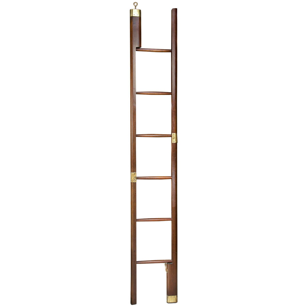 Edwardian Mahogany and Brass Library Pole Ladder at 1stDibs | library ...