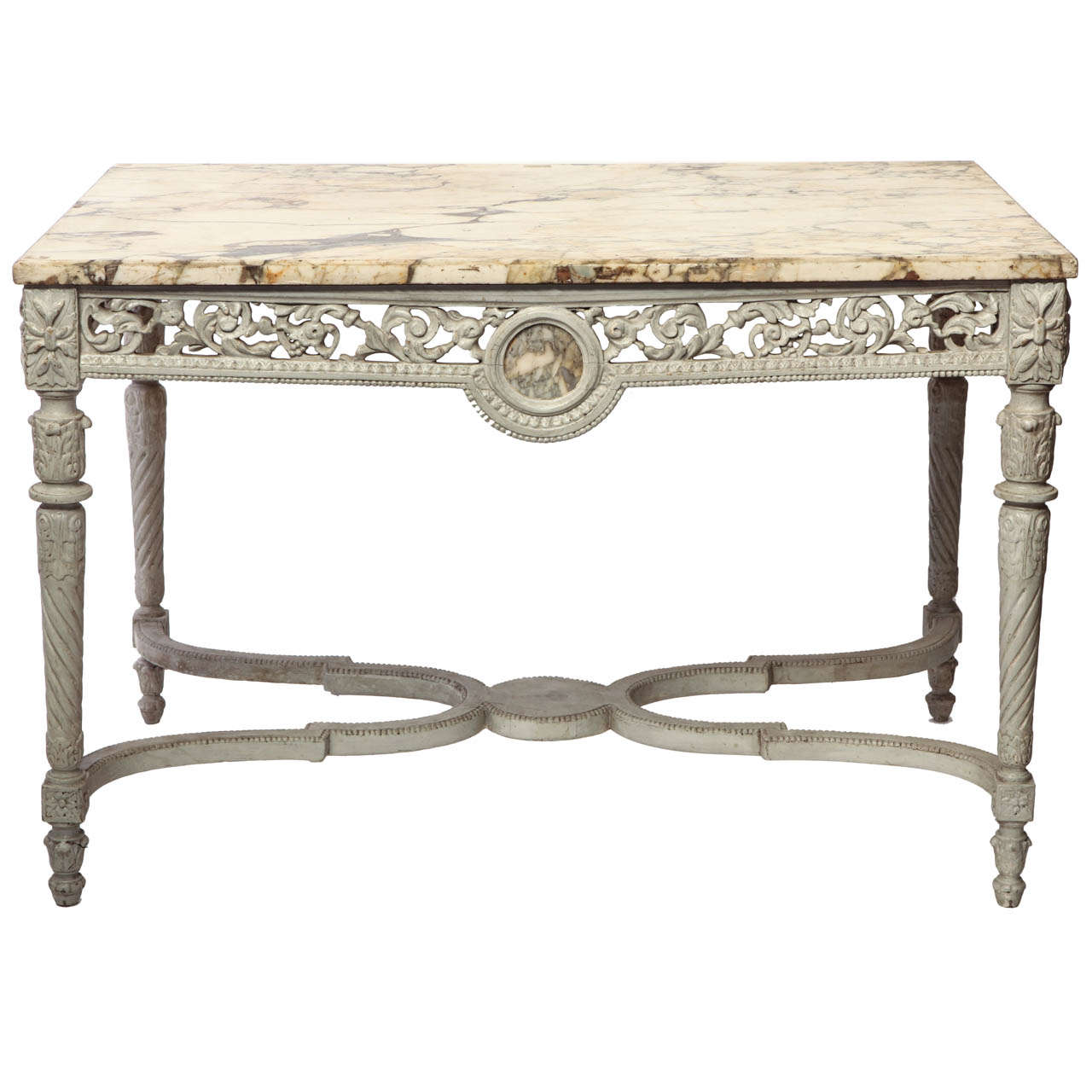Stripped and Parcel Paint French Rococo Style Center Table with Rouge ...