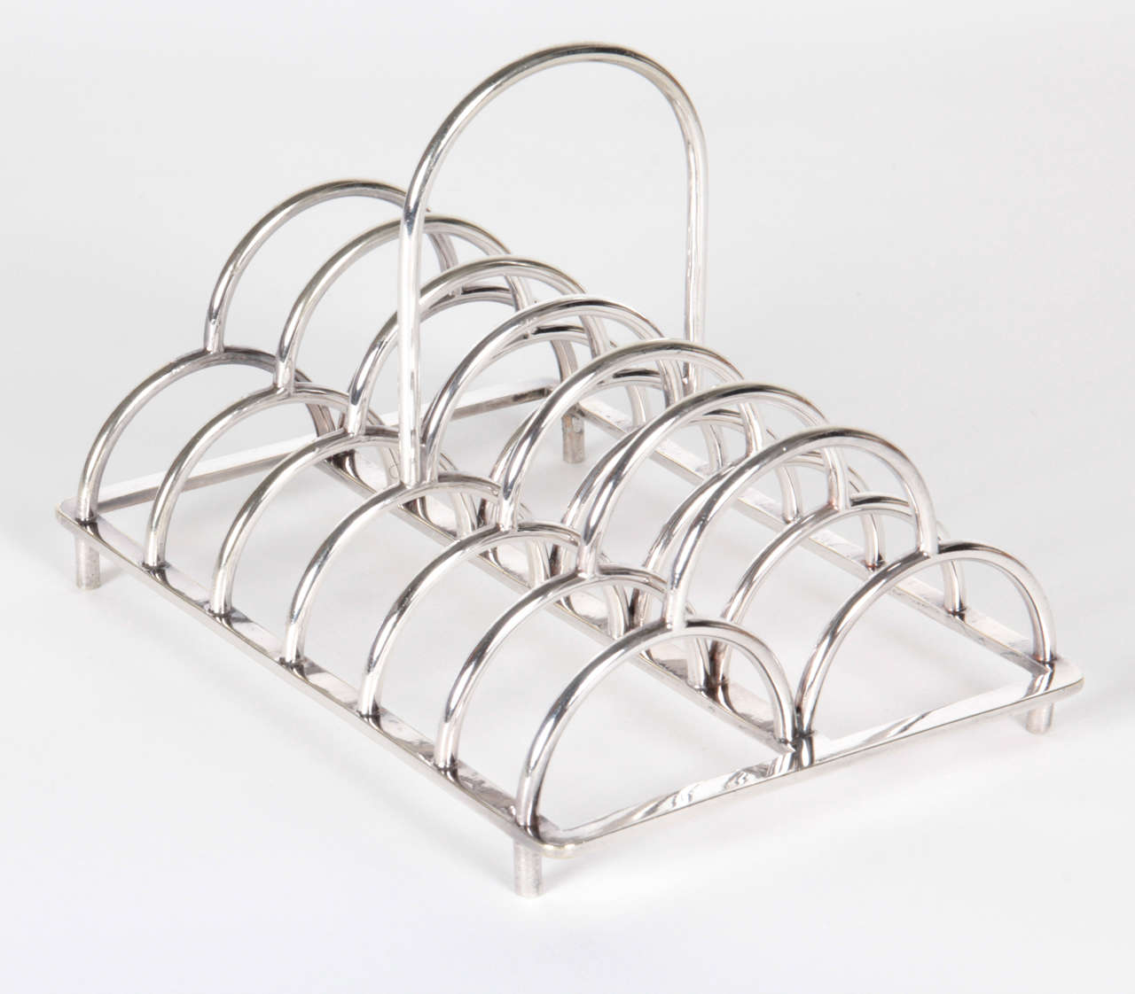 Christopher Dresser / James Dixon “Triple Arch” round handle toast rack ...