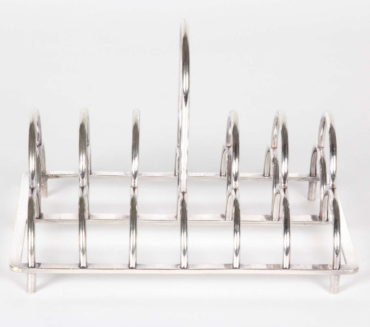 Christopher Dresser / James Dixon “Triple Arch” round handle toast rack ...
