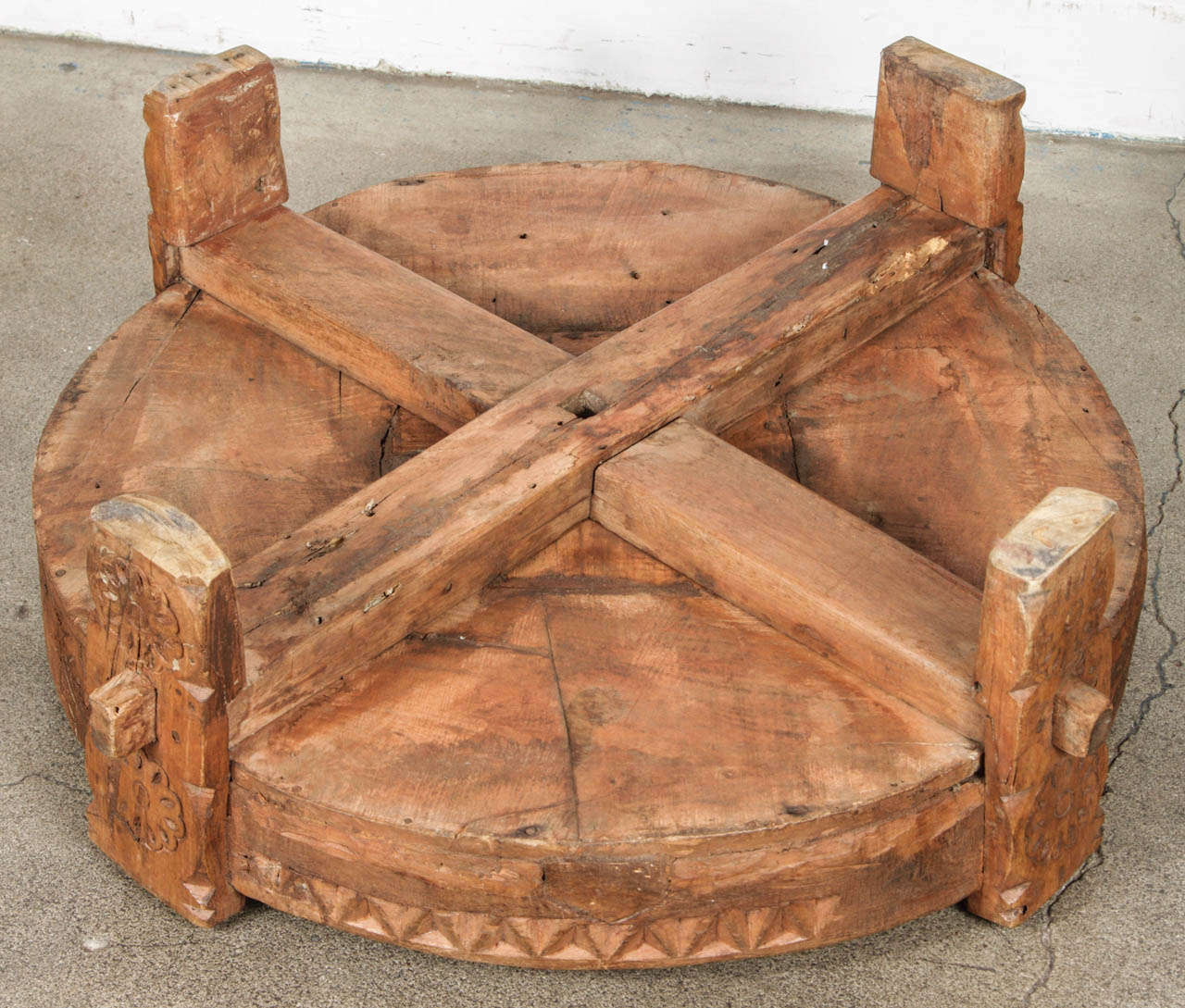 Moroccan Wooden Tribal Table at 1stDibs