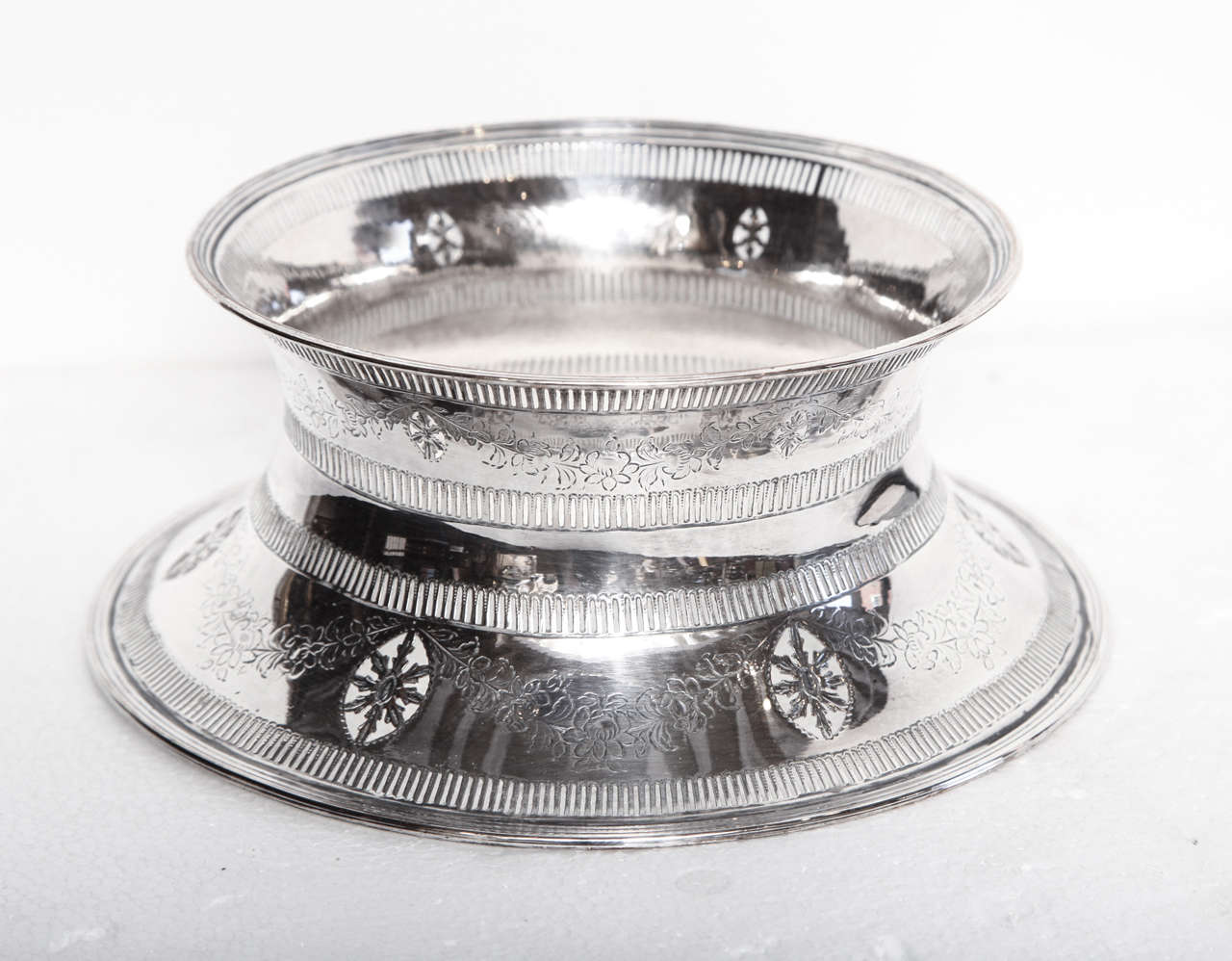 19th Century Irish, Silver Plated Potato Ring For Sale at 1stDibs