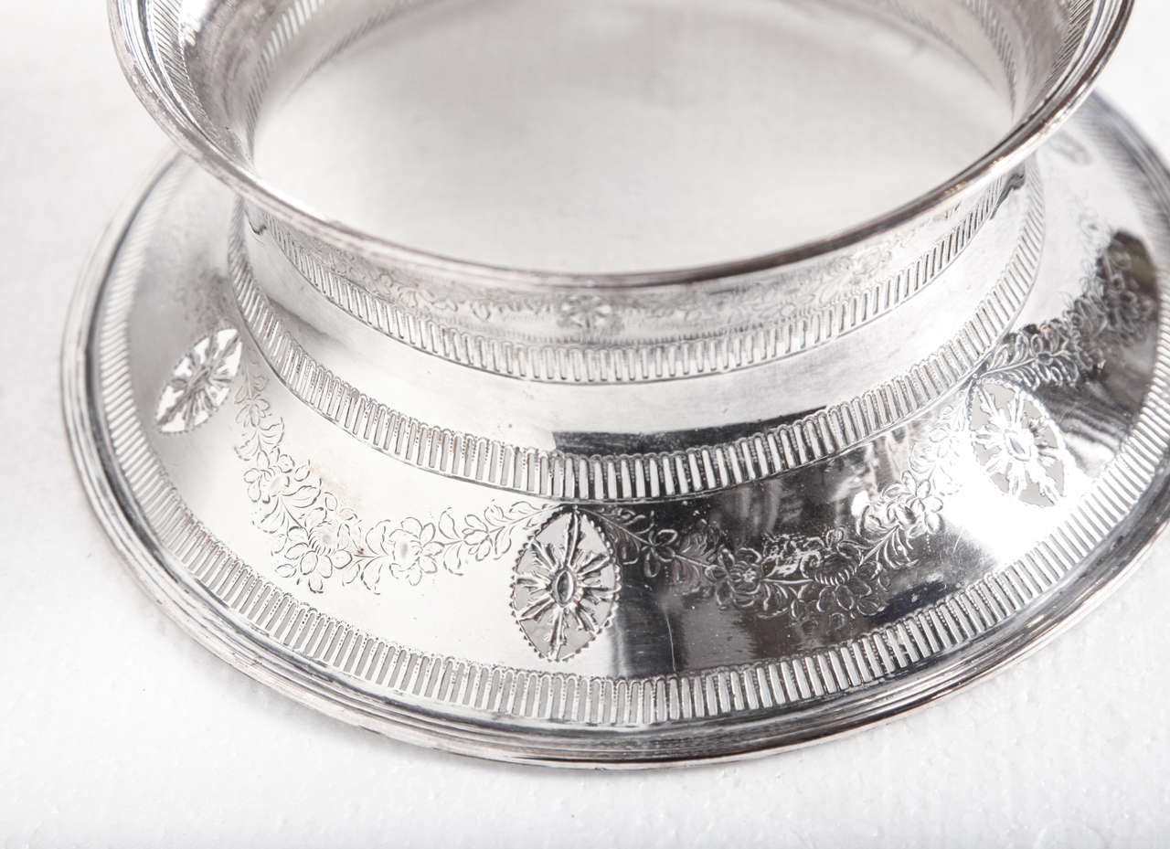 19th Century Irish, Silver Plated Potato Ring For Sale at 1stDibs
