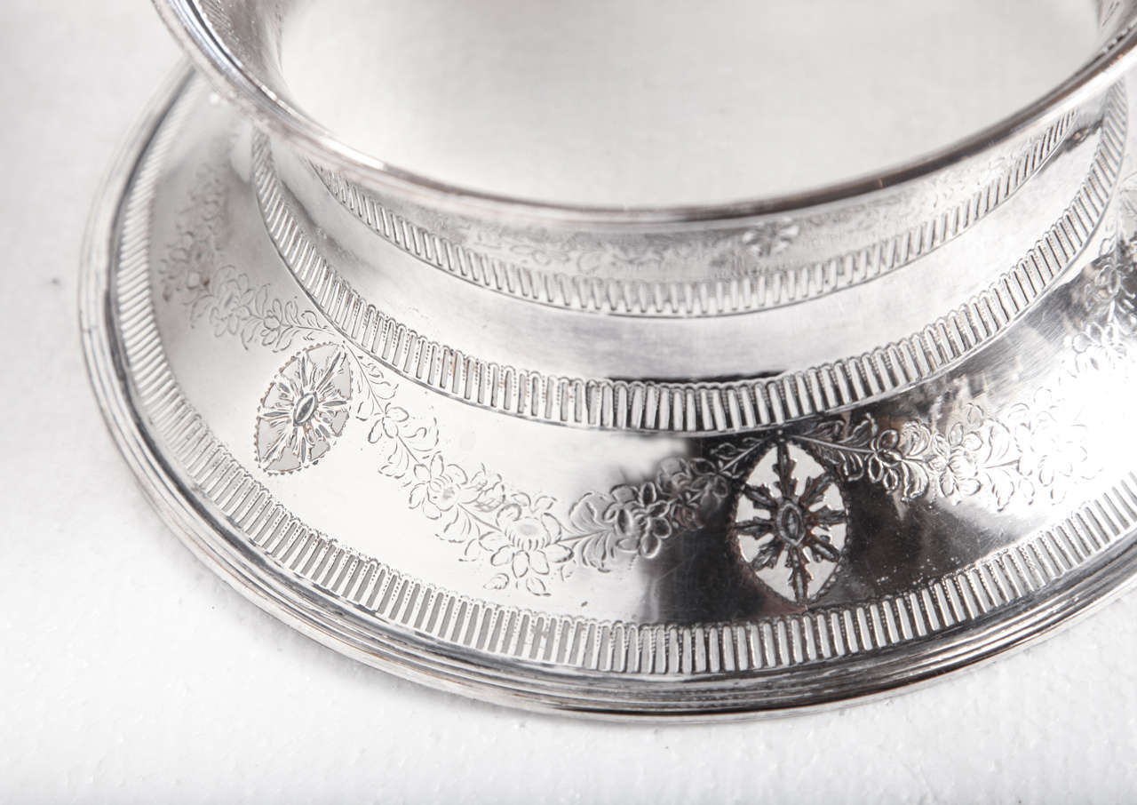19th Century Irish, Silver Plated Potato Ring For Sale at 1stDibs