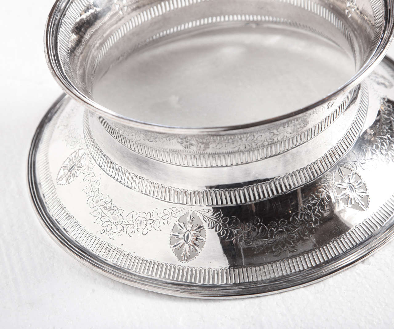 19th Century Irish, Silver Plated Potato Ring For Sale at 1stDibs