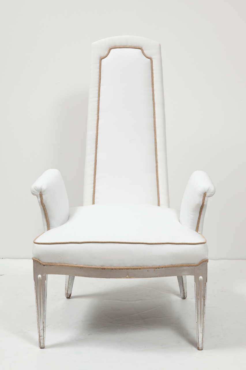 Pair of High Back Armchairs at 1stDibs