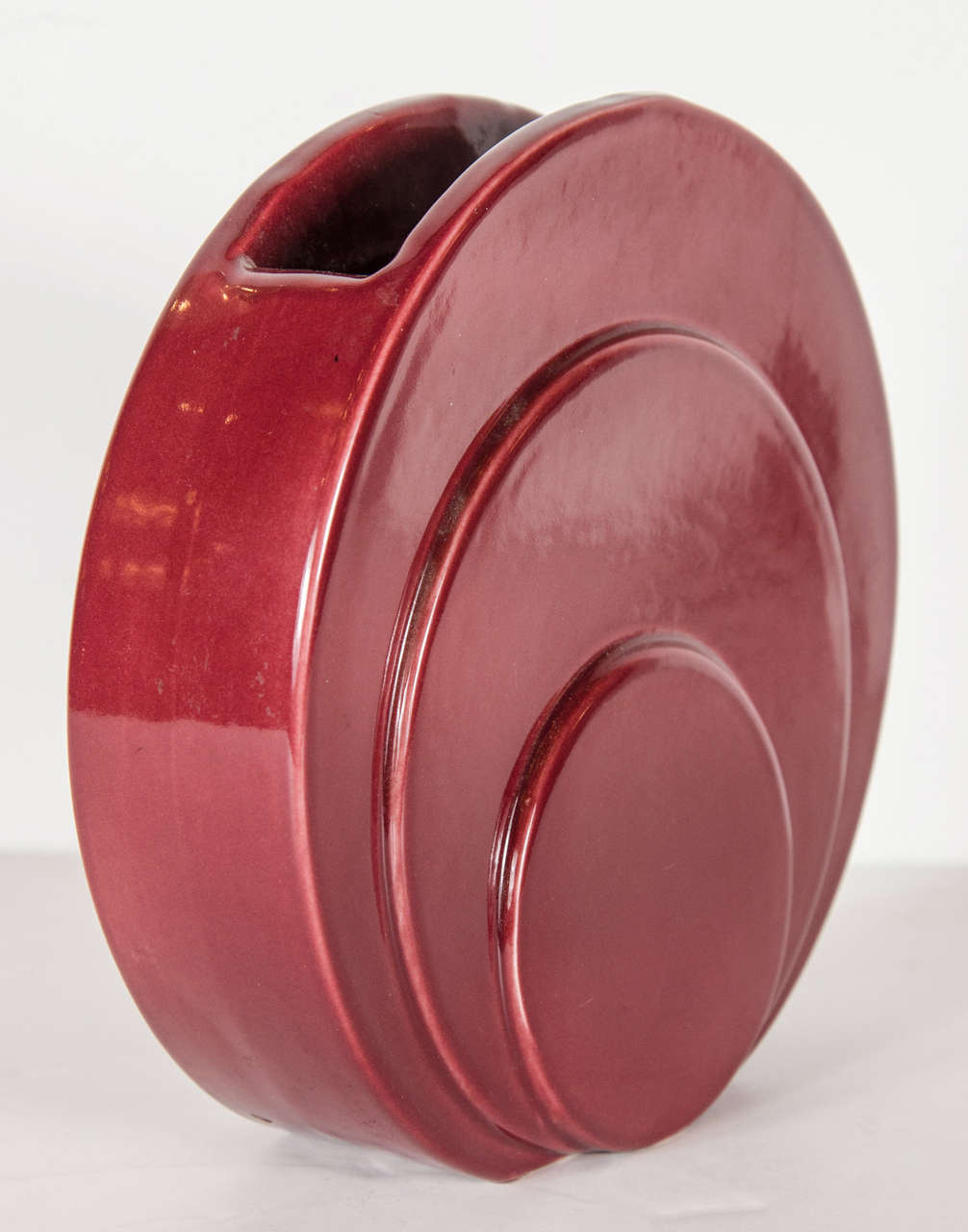 Art Deco Machine Age Trenton Pottery TAC Disk Vase at 1stDibs | trenton ...