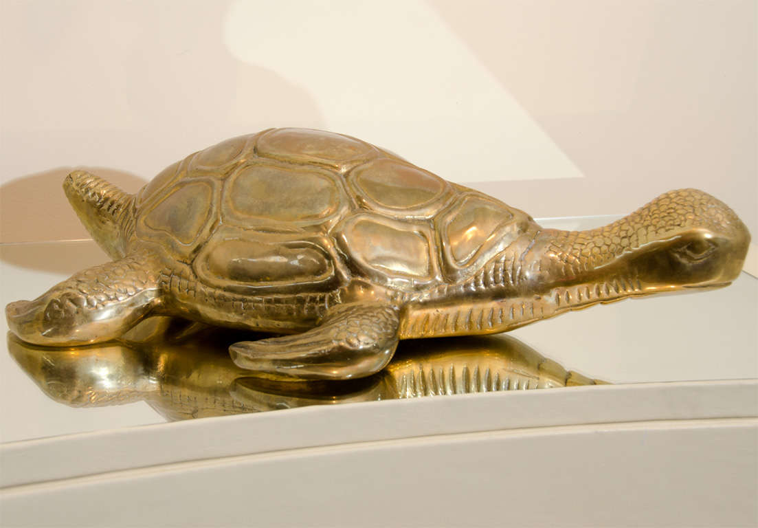 Giant Large Decorative Brass Turtle at 1stDibs | large brass turtle
