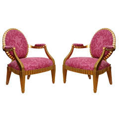Pair of Donghia Grande Flute Chairs at 1stDibs