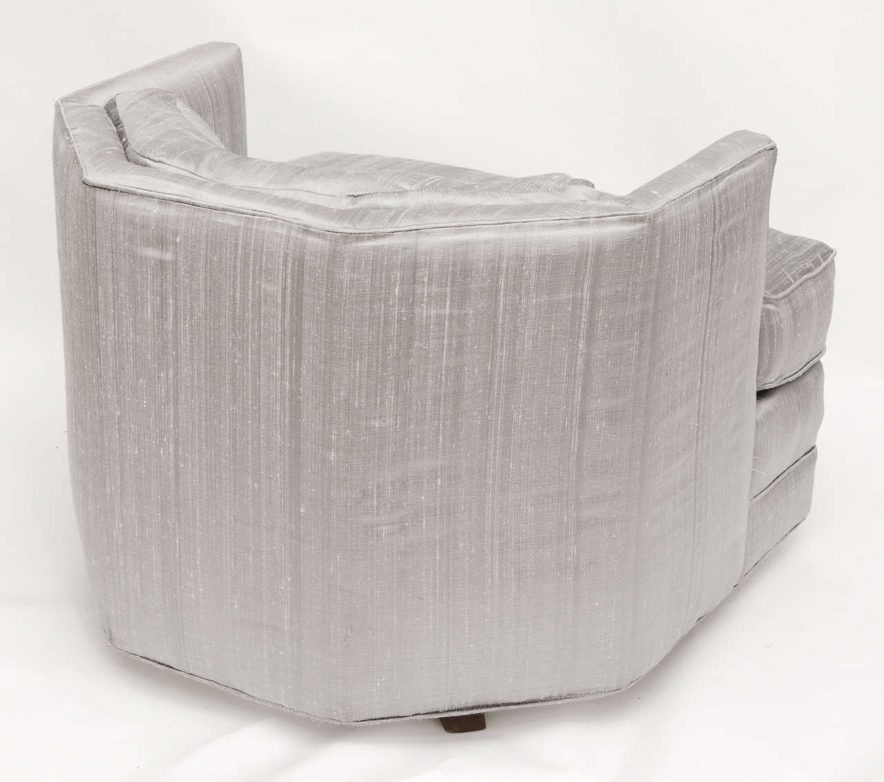 Milo Baughman Hexagonal Barrell Back Chairs in Dupioni Silk 1960s at ...