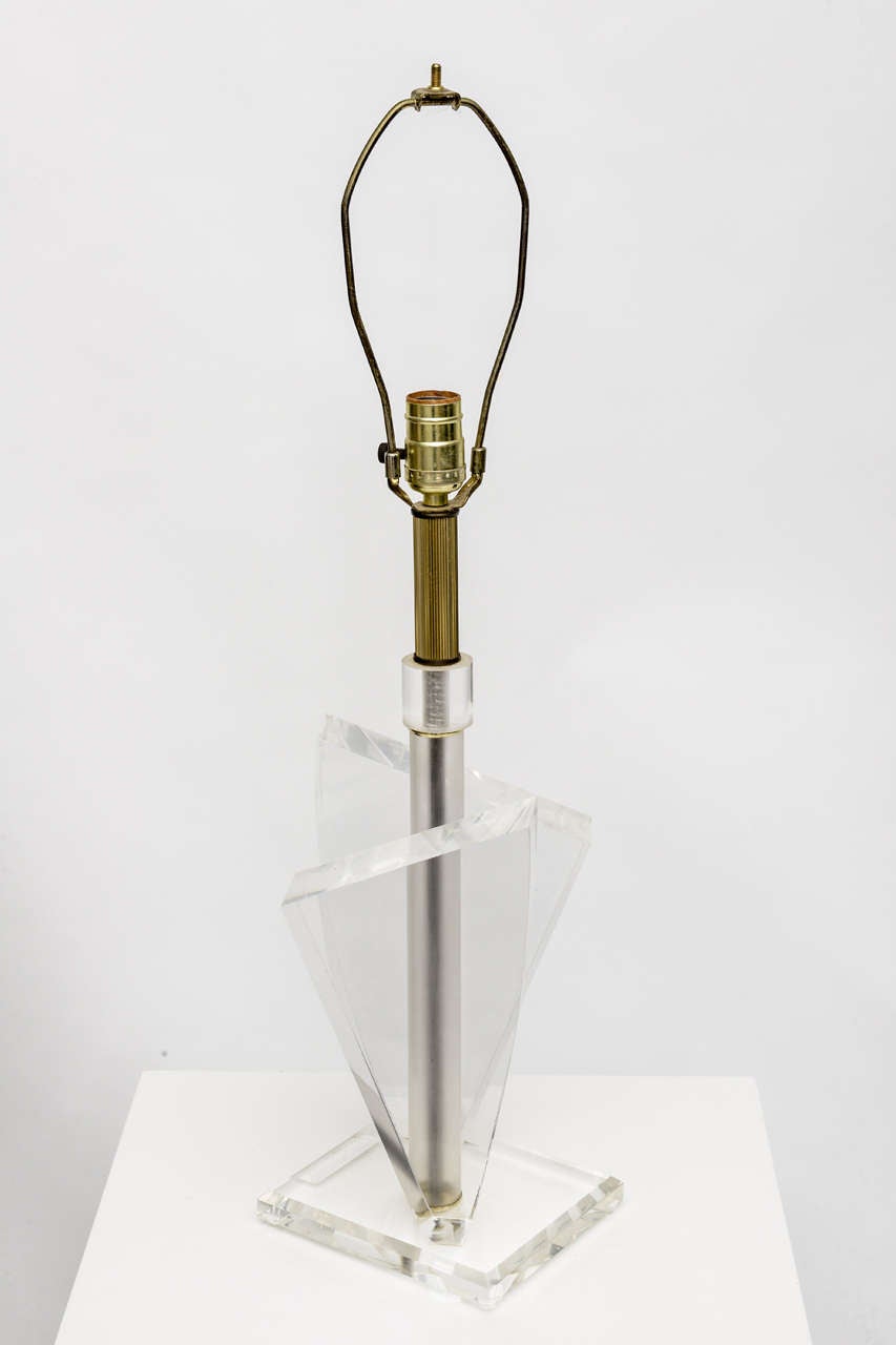 Signed Lane Lucite Lamps 1960 at 1stDibs