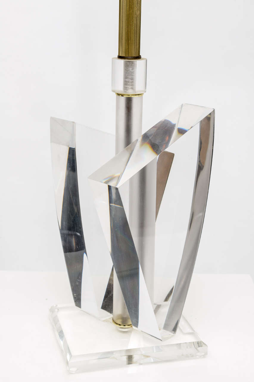 Signed Lane Lucite Lamps 1960 at 1stDibs