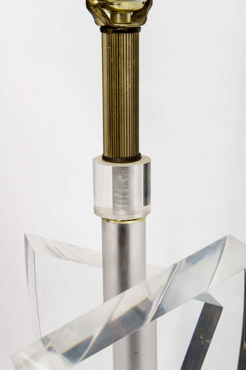 Signed Lane Lucite Lamps 1960 at 1stDibs