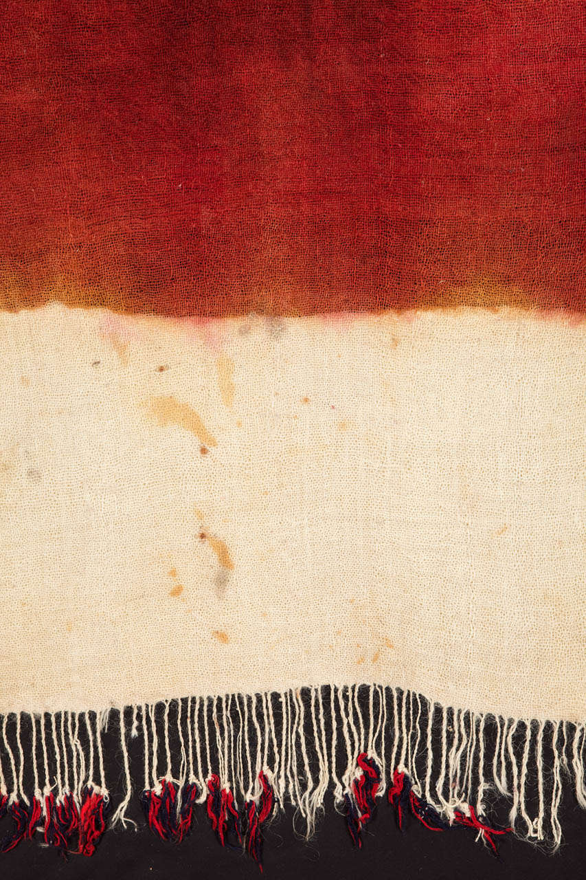 Henna-Dyed Moroccan Berber Woman's Ceremonial Wedding Veil Textile at ...