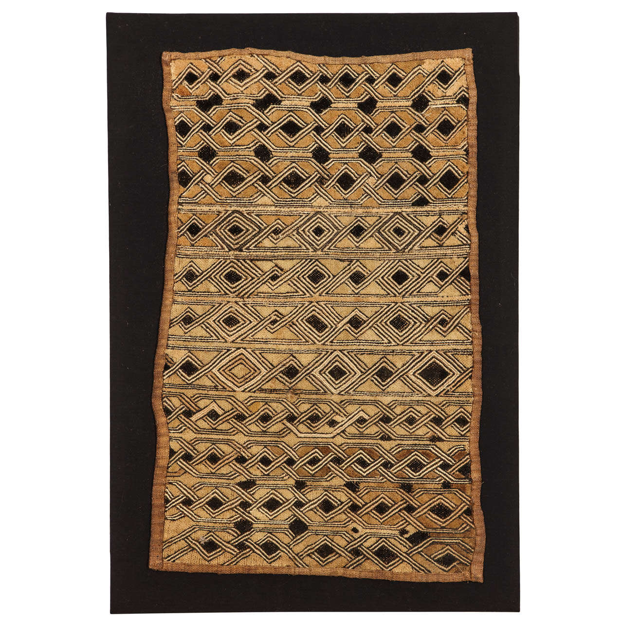 Vintage Kuba Raffia African Textile at 1stDibs | kuba textiles for sale ...