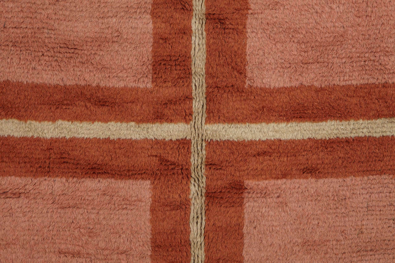 Blush Pink French Art Deco Rug with Stars, 1930s at 1stDibs | pink art ...