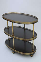 Elegant English Regency Style 3 Tier Tea Cart at 1stdibs