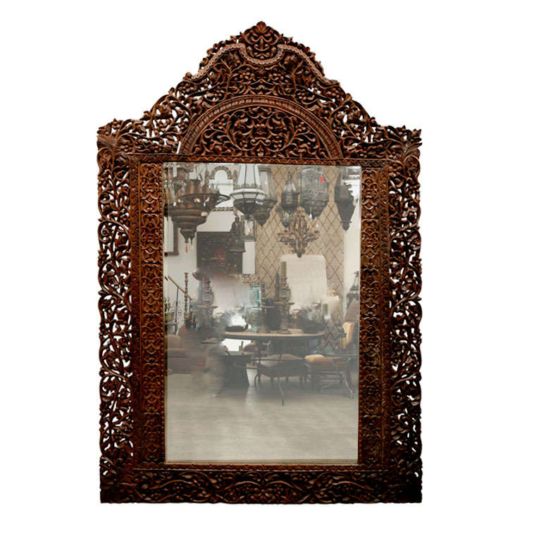 Mirror 9' 8 Giant Hand Carved Anglo Indian at 1stDibs